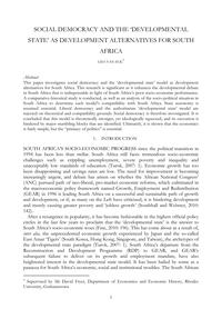 Social Democracy and the “Developmental State” as Development ...