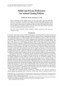 Public and Private Preferences for Animal Cloning Policies