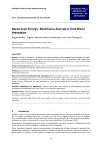 Green-Lean Synergy - Root-Cause Analysis in Food Waste Prevention