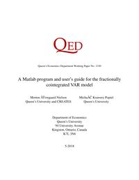 A Matlab program and user’s guide for the fractionally cointegrated VAR ...
