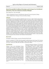 Rural Households Livelihood Strategies and its Impact on Livelihood ...