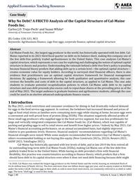 Why No Debt? A FRICTO Analysis of the Capital Structure of Cal-Maine ...