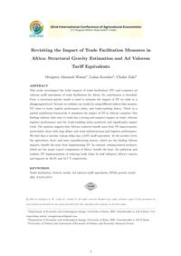 Revisiting the Impact of Trade Facilitation Measures in Africa: Structural Gravity Estimation ...