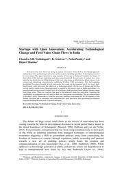 Startups with Open Innovation: Accelerating Technological Change and ...